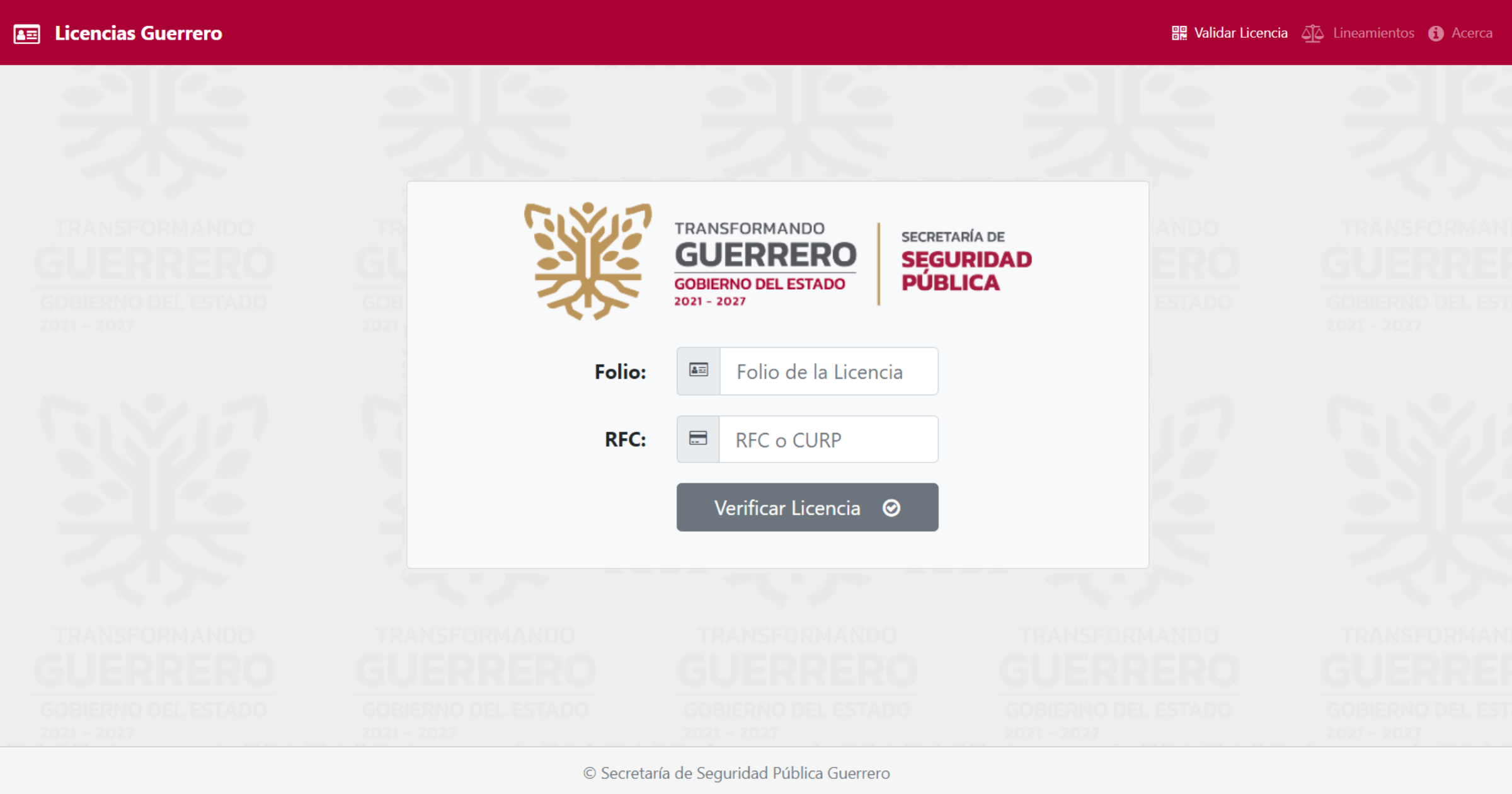 Licencias de Conducir del Estado de Guerrero. Verificación y Validación ...